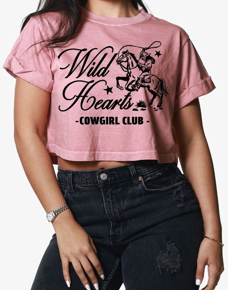 Wild Hearts Crop Boyfriend Tee – Seven Saints Boutique